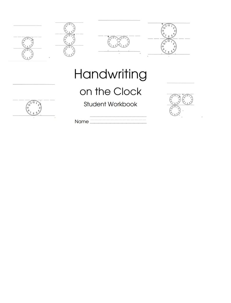 Handwriting on the Clock Tracing Abc Book. Pdf Digital Download. - Etsy