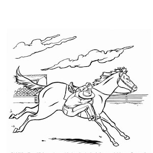 Fun Rodeo Coloring Pictures! 29 Pages Pdf. Digital Download - Etsy