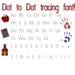 Dot to Dot Tracing/handwriting Practice Font. Letters and Numbers TTF ...