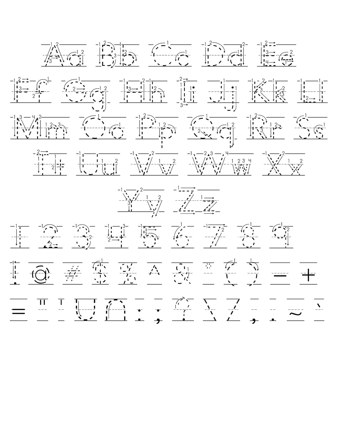 5 Tracing/ Handwriting Practice Font Bundle. Comes With License ...