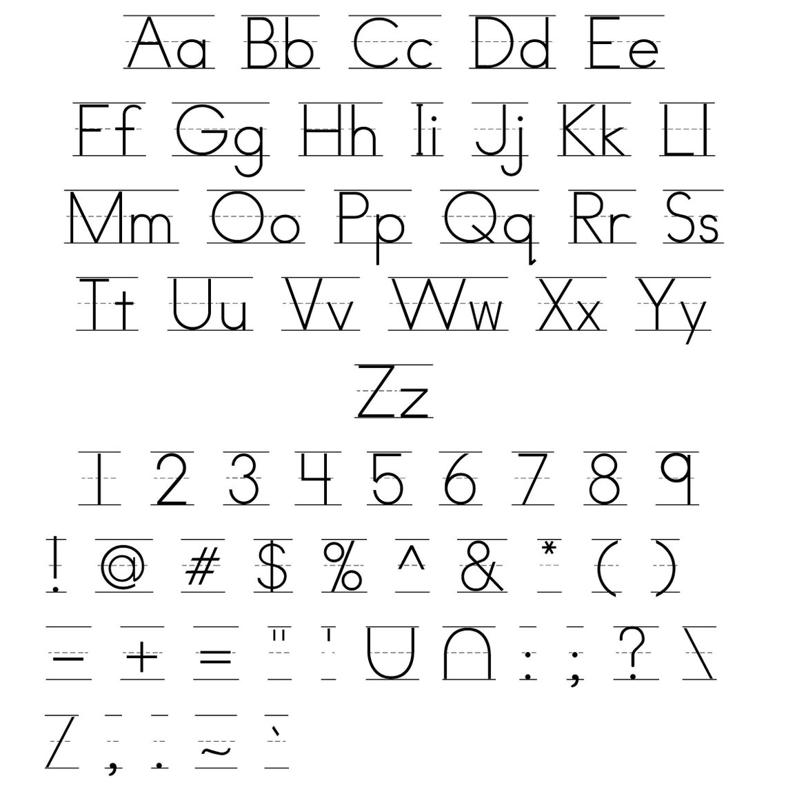 5 Tracing/ Handwriting Practice Font Bundle. Letters and Numbers ...