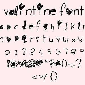 Adorable Valentine Font Ttf. Downloadable File! - Etsy