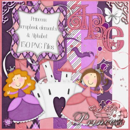 Princess Alphabet & Elements PNG, Party Decor, Invitations (digital ...