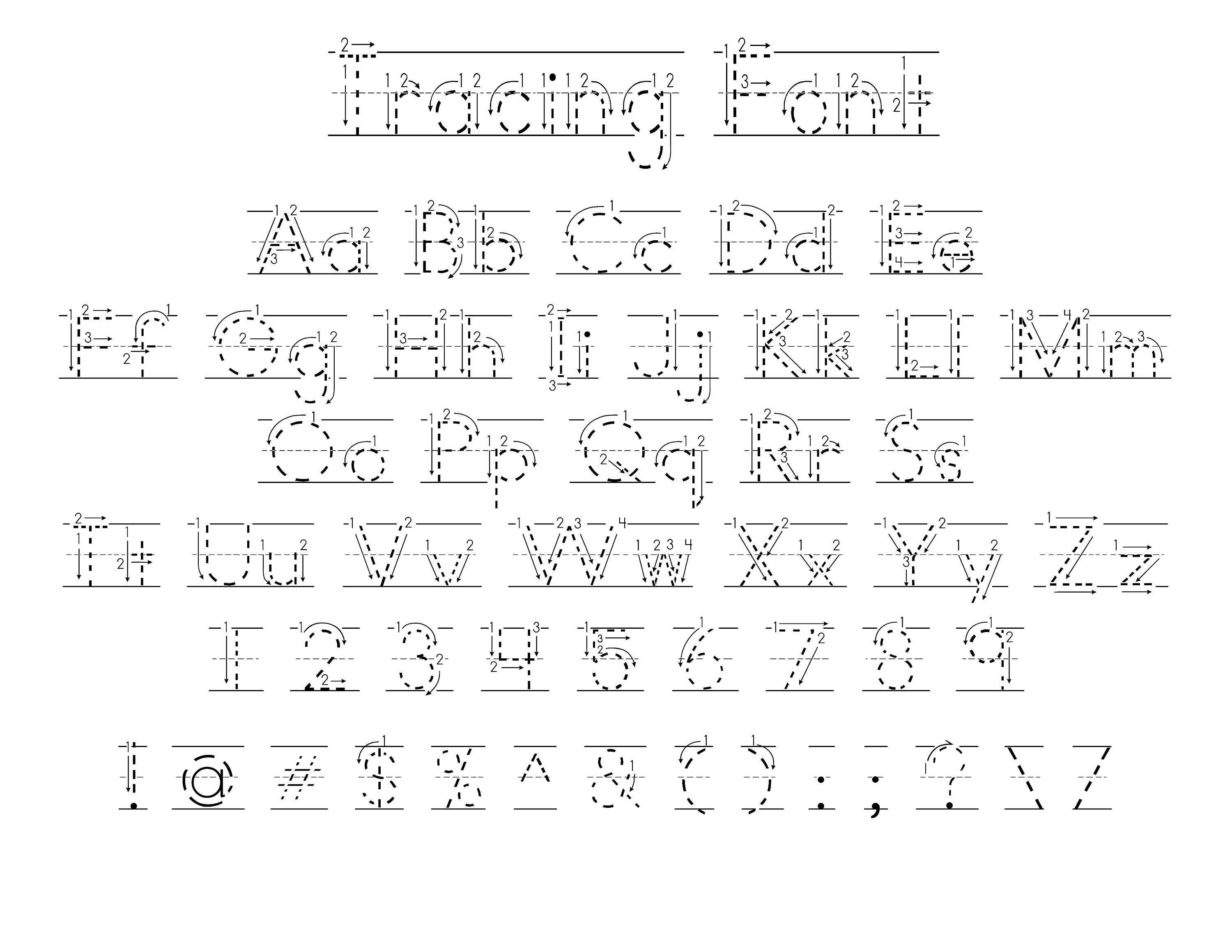 Tracing Font - Teacher Font, Student Fonts, Handwriting Fonts ...