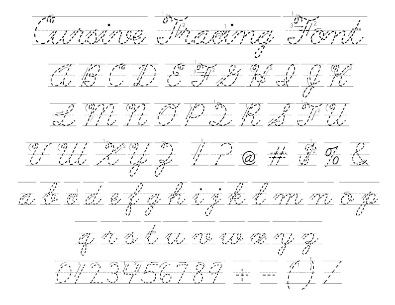 Cursive Font TTF File. Teacher Font, Student Fonts,handwriting Fonts ...