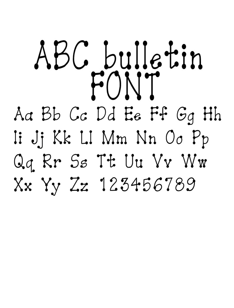ABC Bulletin Font Downloadable Ttf File. Perfect for Teachers - Etsy