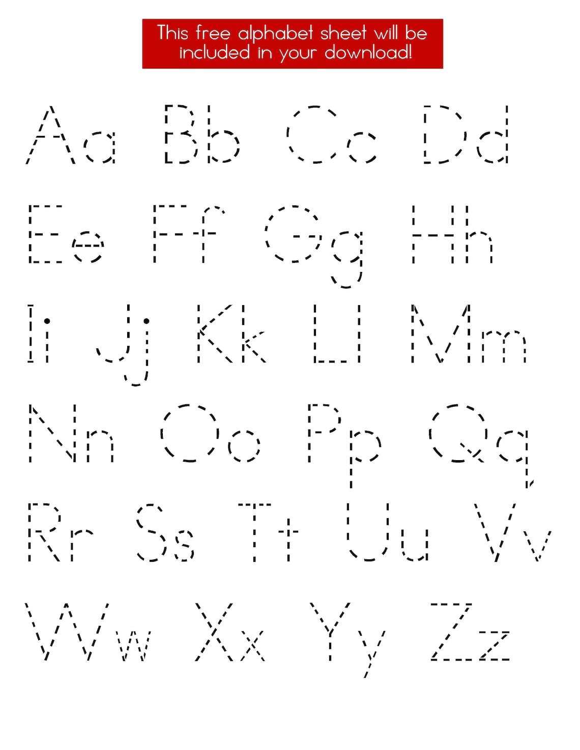 Tracing Font Perfect for Teachers, Students, Kindergarten, and Even ...