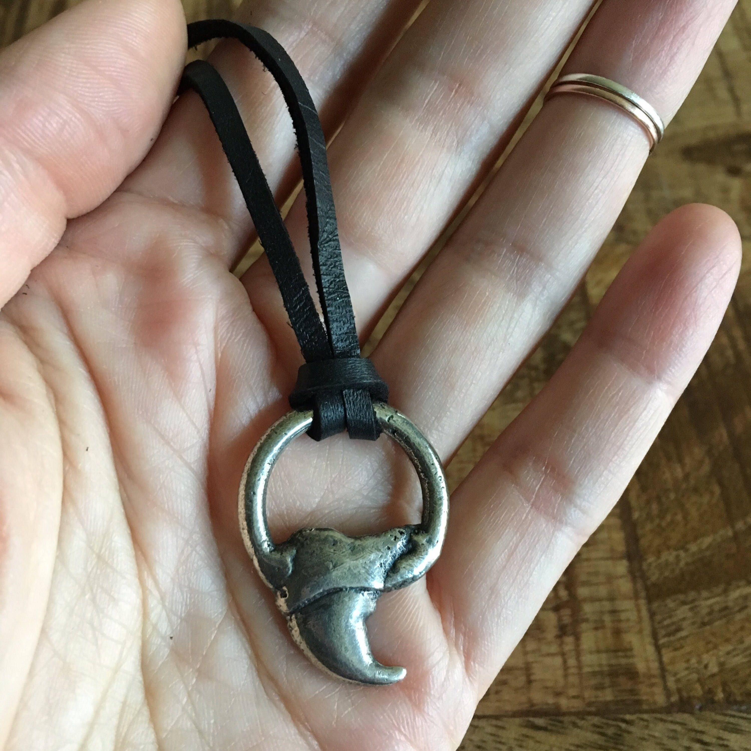 Predator Claw Pendant / Cat Claw, Handmade, Bronze or Sterling Silver ...