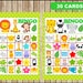 Safari Bingo Game Printable 30 different Cards Party | Etsy