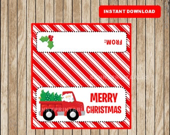 INSTANT DOWNLOAD Christmas Treat Bag Topper Printable | Etsy