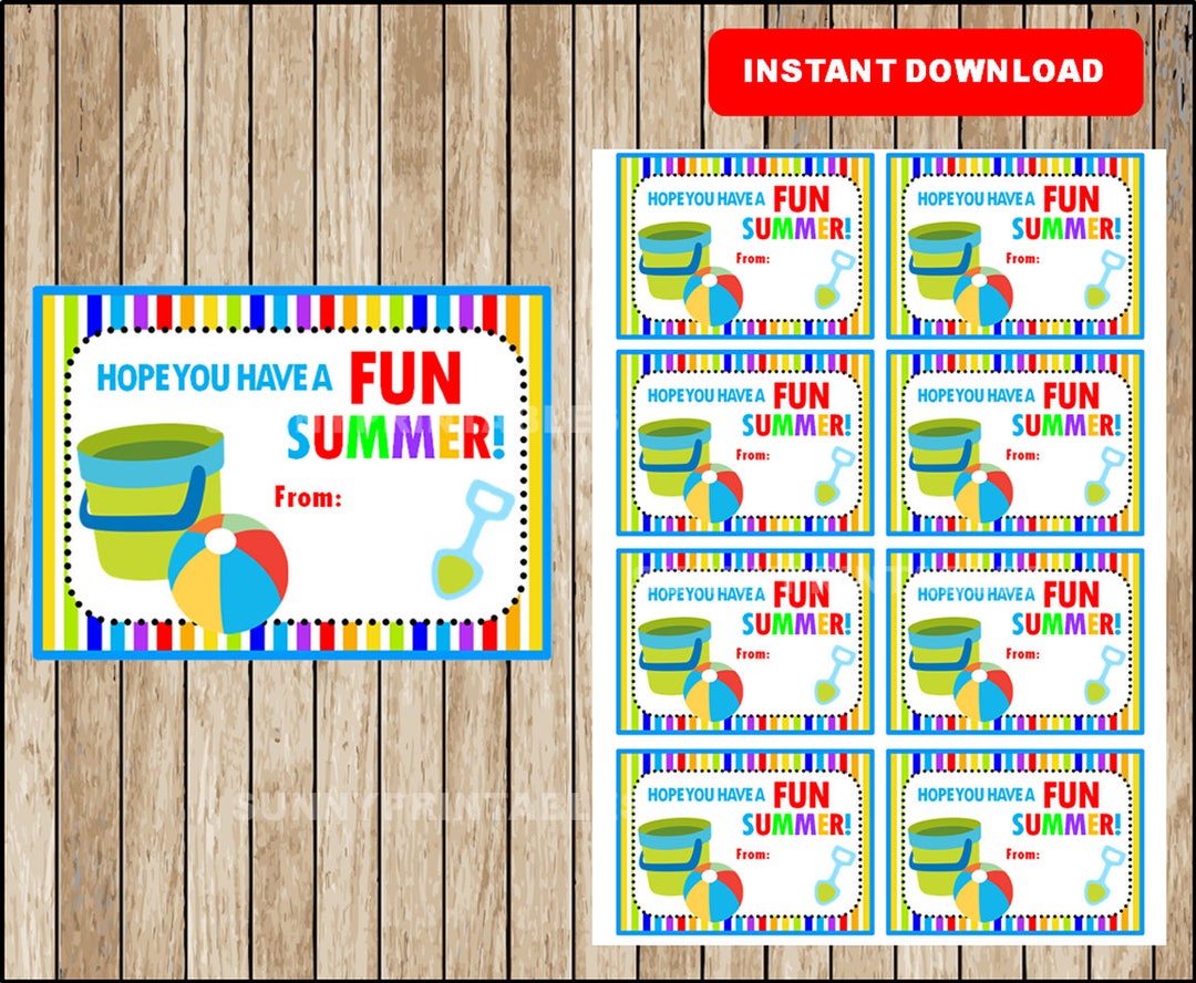 Printable Bursting With Fun End of School Cards , Funny Gift Tags ...