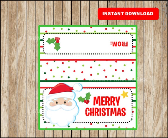 Christmas Treat Bag Toppers Christmas Bag Topper Printable | Etsy