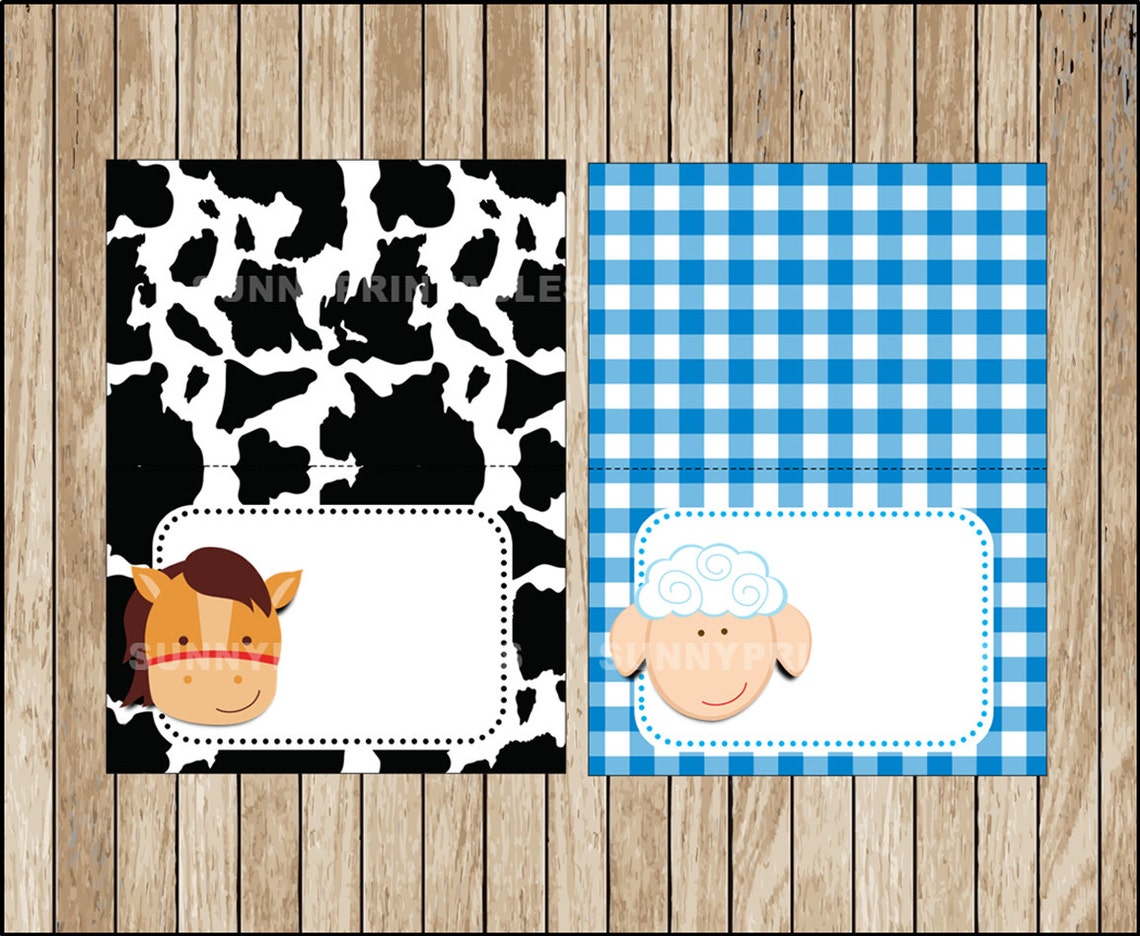 Farm Food Labels Printable Farm Tent Cards Farm Party Food - Etsy