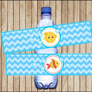 Under the Sea Water Bottle Labels; Printable Under the Sea Bottle ...