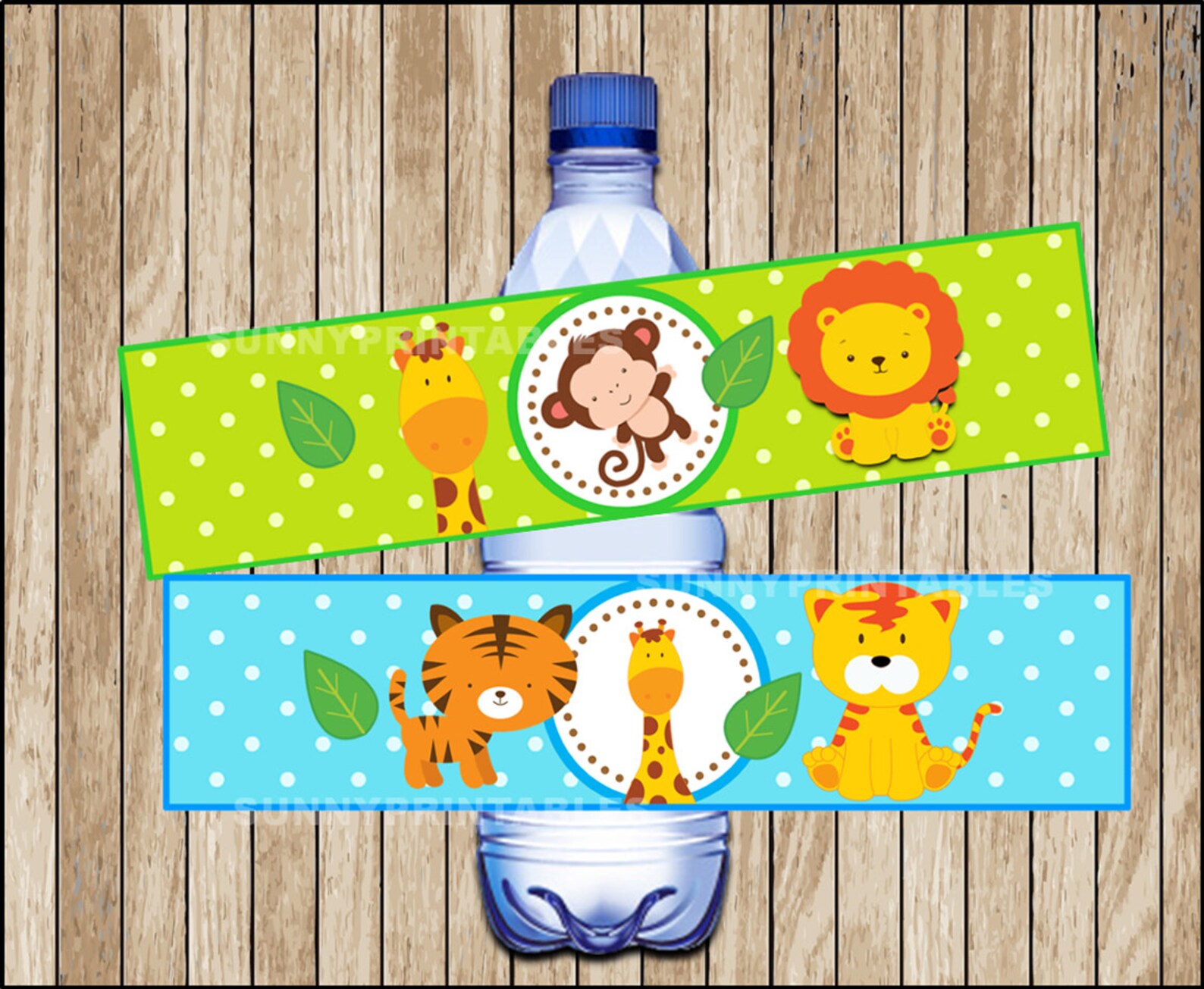 Safari Water Bottle Labels; Printable Safari Baby Shower Water, Safari ...