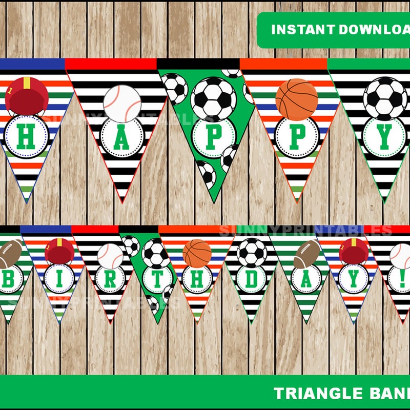 Sports Party Banner - Etsy