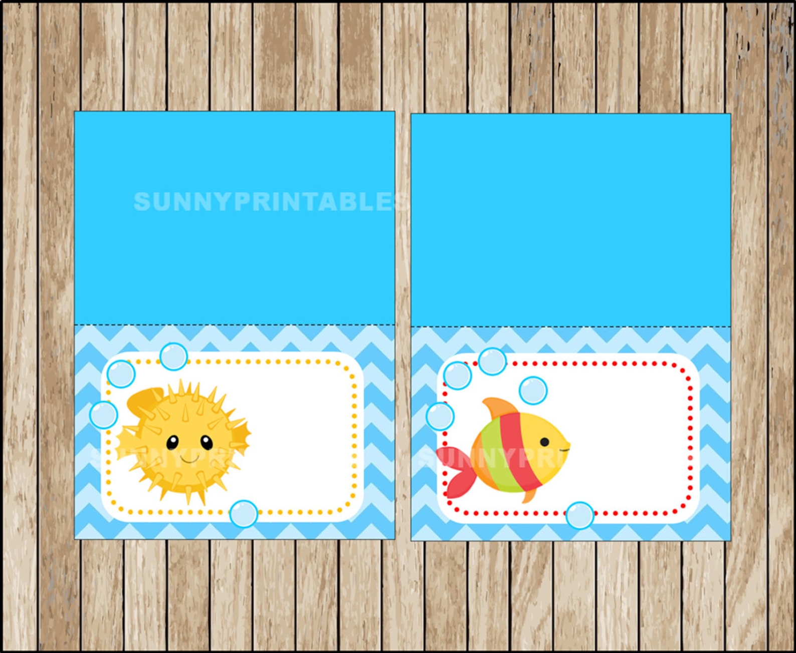 Under the Sea Food Labels; Printable Under the Sea Tent Cards, Under ...