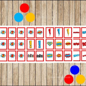 Printable 20 Superhero Bingo Game; Printable Super Hero Bingo Cards ...