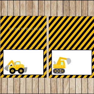 Construction Food Labels; Printable Construction Tent Cards ...