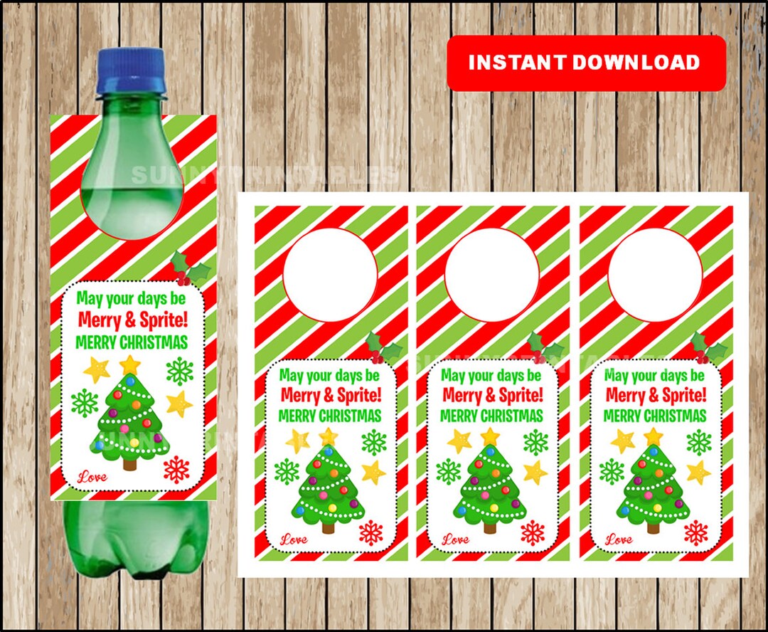 Printable Christmas Sprite Gift Tags - Sprite Bottle Tags - May Your ...