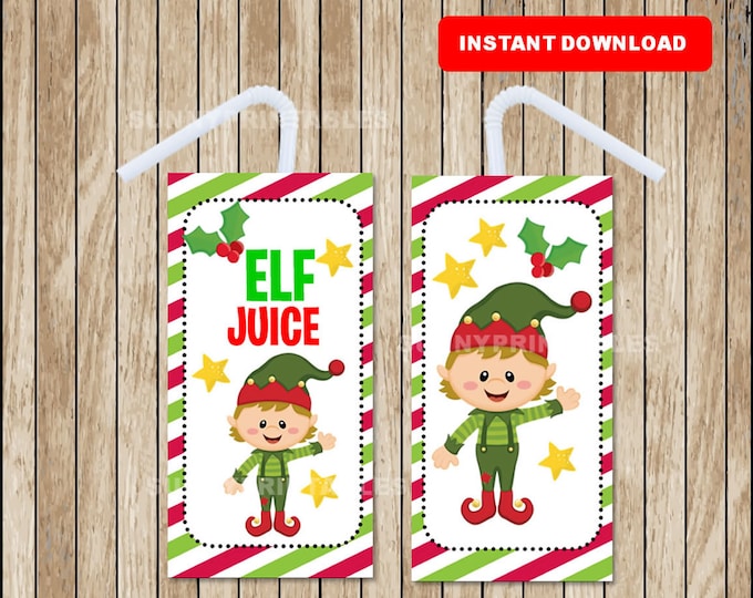 Christmas Drink Labels, Juice Box Covers, Christmas Juice Wrappers ...