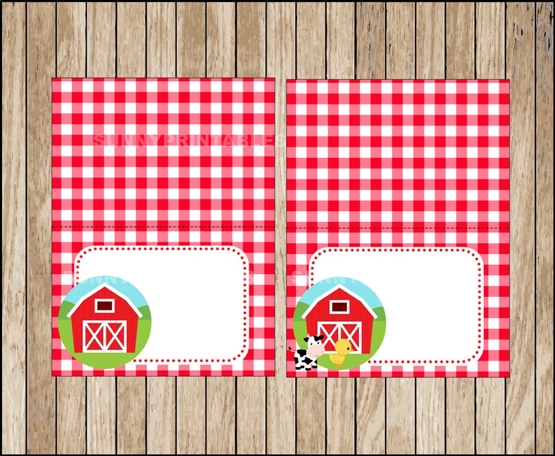 Farm Food Labels; Printable Farm Tent Cards, Farm Party Food Tent Cards ...