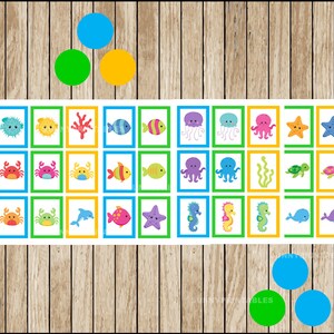Printable 30 Under the Sea Bingo Cards Printable Under the Sea Bingo ...