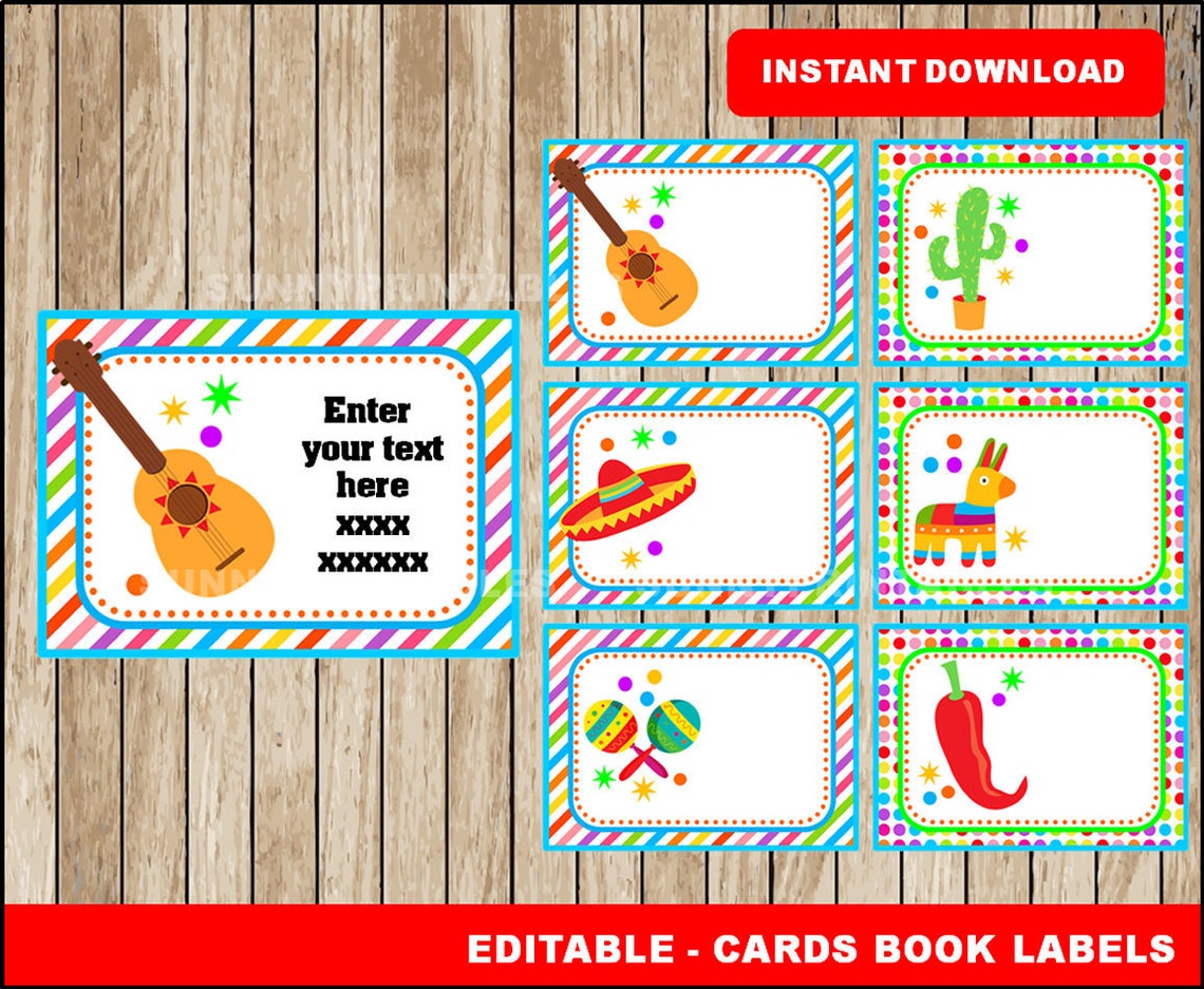 Mexican School label name label name tag sticker Back To | Etsy