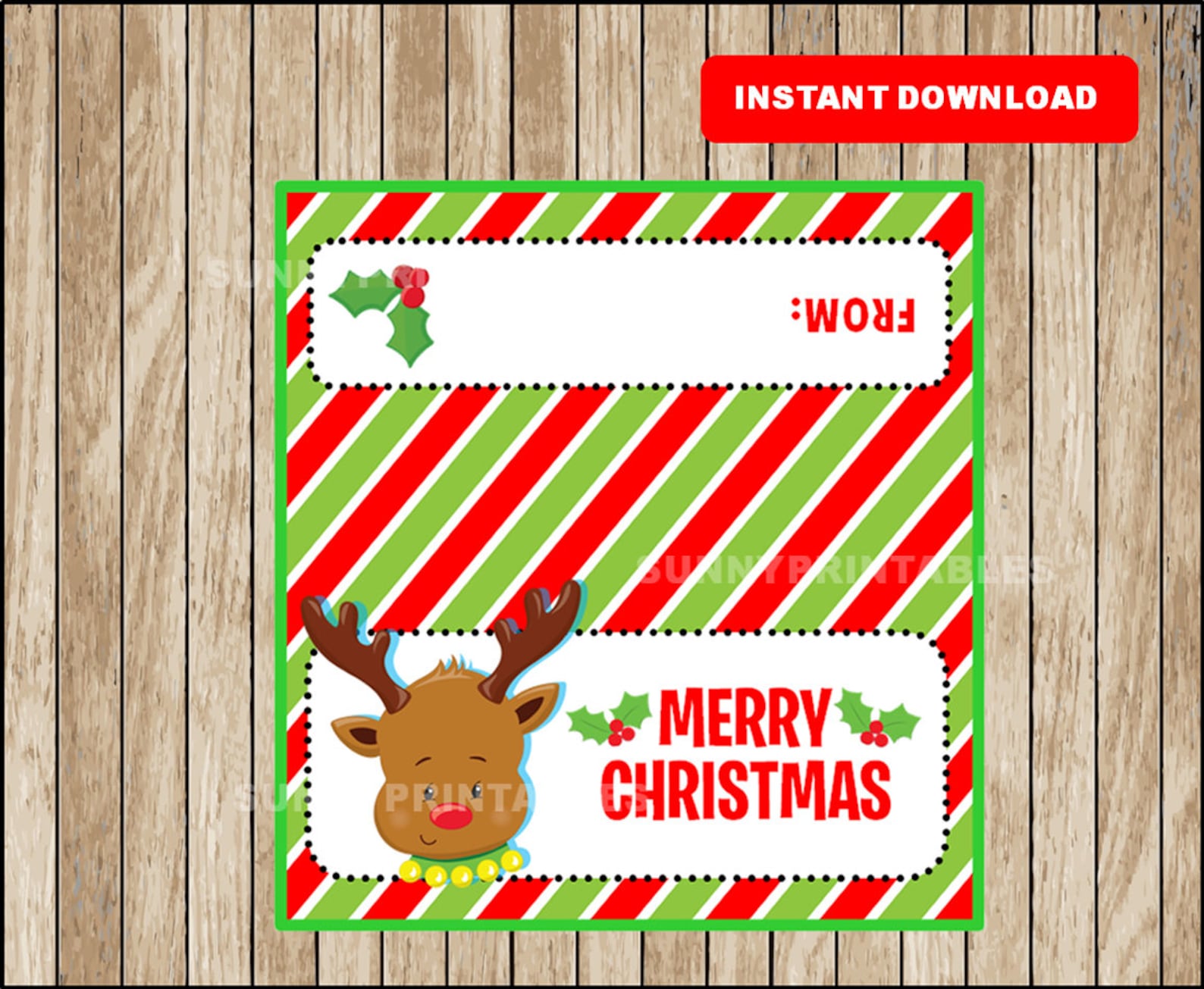 Christmas Treat Bag Toppers Christmas Bag Topper Printable | Etsy