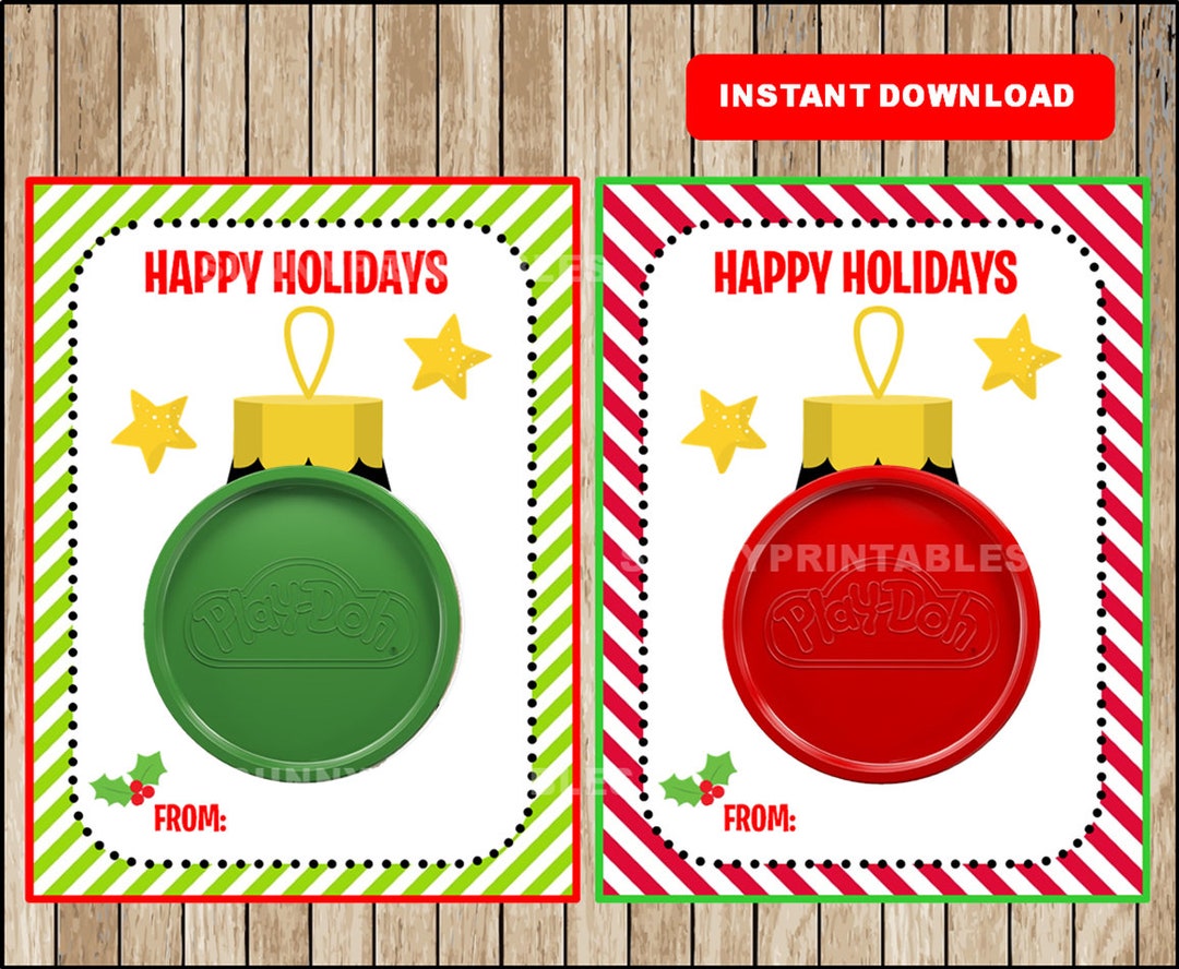Play-doh Ornament Gift Card, Class Holiday Gifts, Small Gift, DIY Play ...