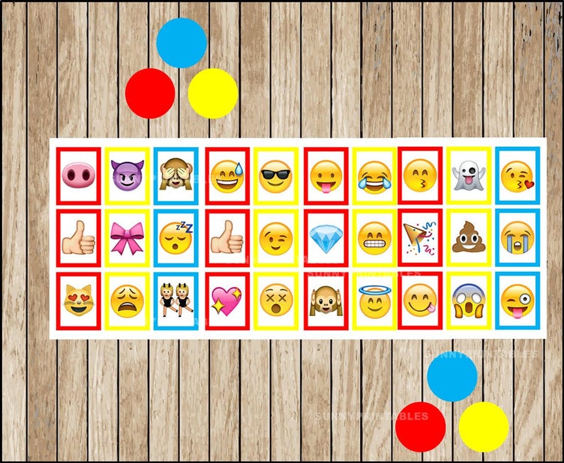 Free Printable Emoji Bingo Cards at Winston Blanton blog