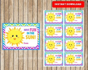 Printable Sun End of School Cards ,sunshine Teacher Favor Tag ...