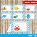 Under the Sea Food Labels; Printable Under the Sea Tent Cards, Under ...