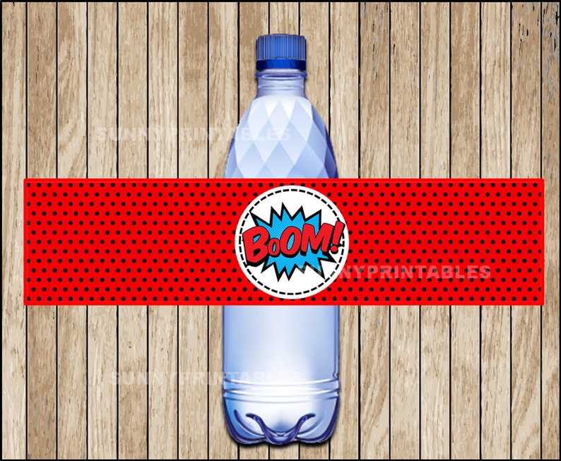 Superhero water bottle labels printable Super Hero water | Etsy