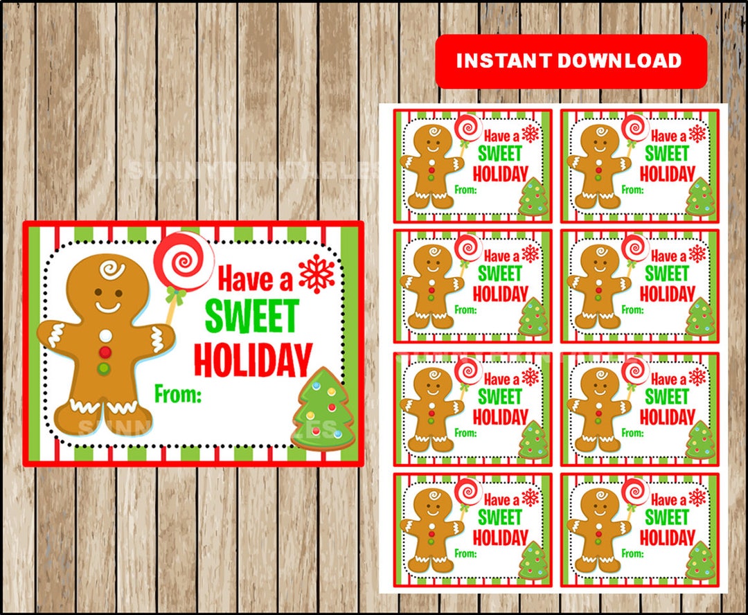 Gingerbread Man Gift Tags - Christmas Tags - Christmas Favor Tags ...