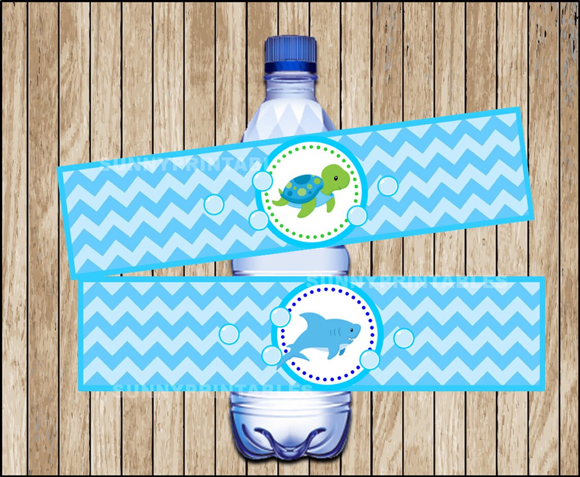 Under The Sea water bottle labels printable Under The Sea | Etsy