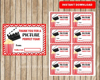 Thank You for A Picture Perfect Year Movie Gift Card. Teacher ...