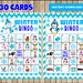 Printable 30 Winter Bingo Cards; Printable Snowman Bingo Game, Winter ...