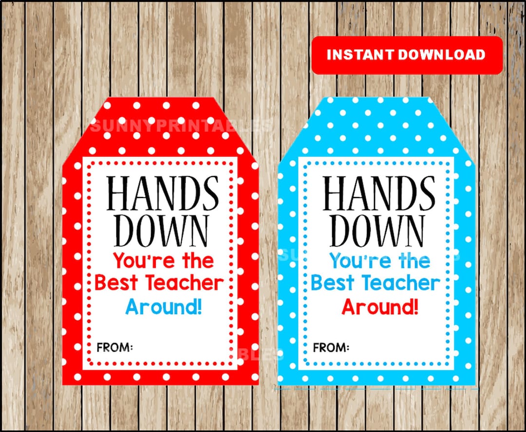 Teacher Appreciation Cards , Teacher Appreciation Gift Tags , Printable ...