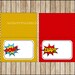 Superhero Food Labels Printable Super Hero Tent Cards, Superhero Party ...