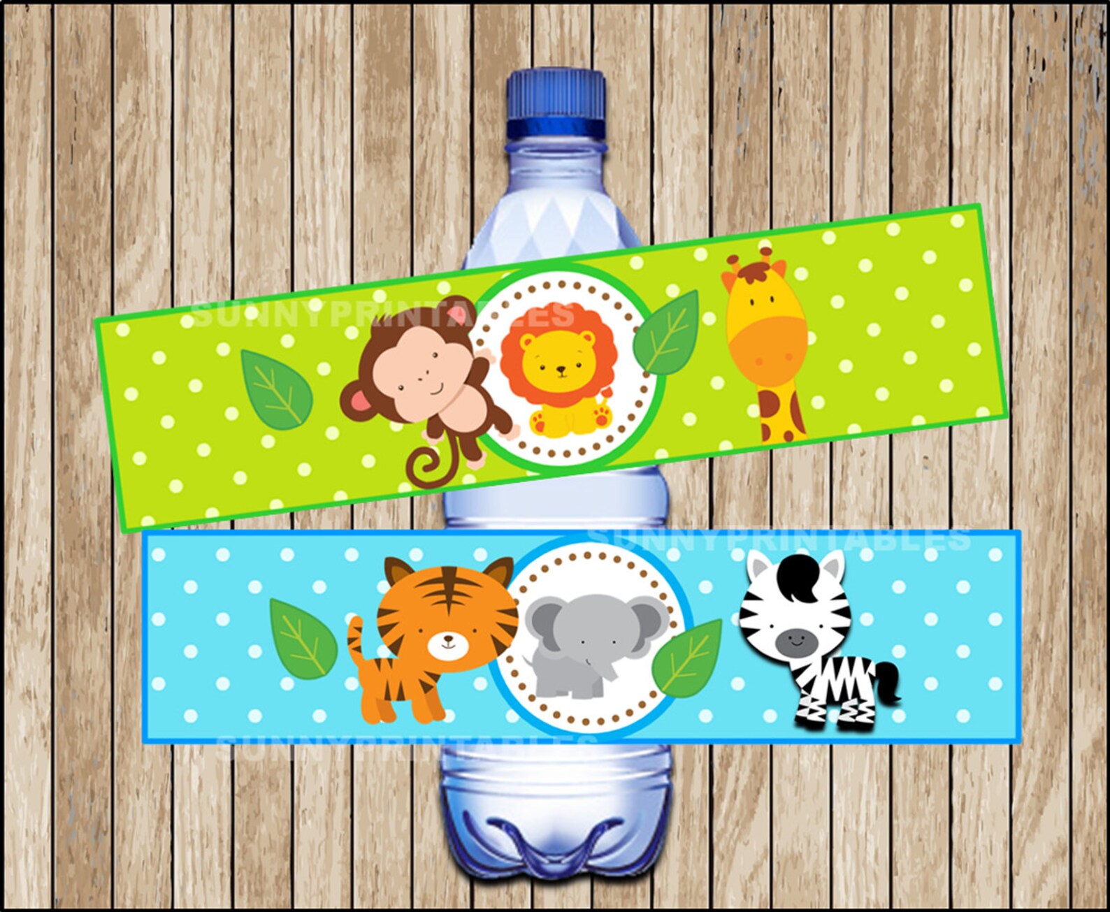 Safari Water Bottle Labels; Printable Safari Baby Shower Water, Safari ...