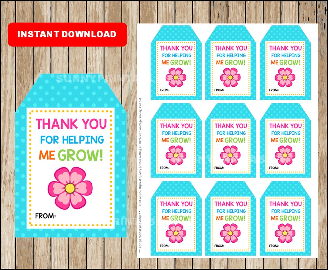 Teacher Appreciation Thank You Cards , Teacher Appreciation Gift Tags ...