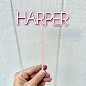 Custom Cake Topper. Name. Personalized. Happy Birthday. Kids Name Cake ...