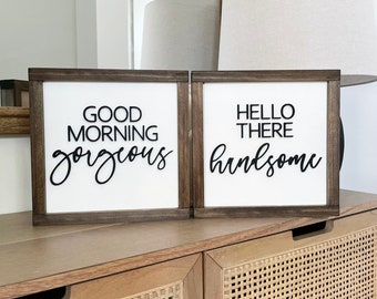 Hello Handsome Sign | Etsy