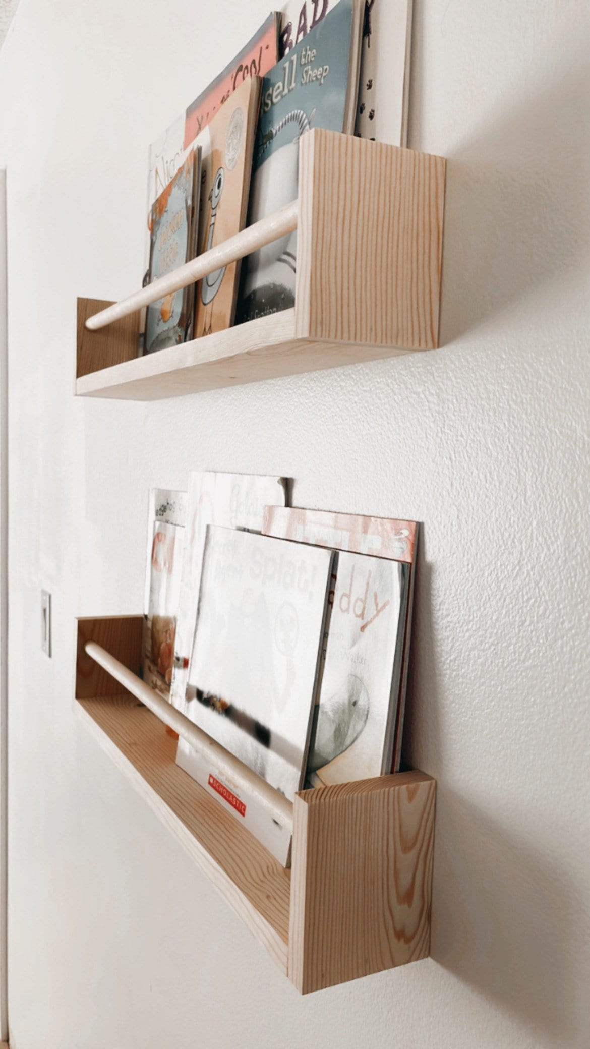 Nursery Bookshelf . Single Book Ledge for Kids Room . Record - Etsy