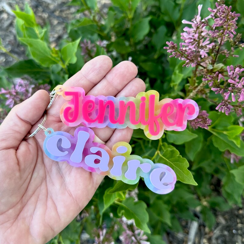 Name Keychain - Etsy