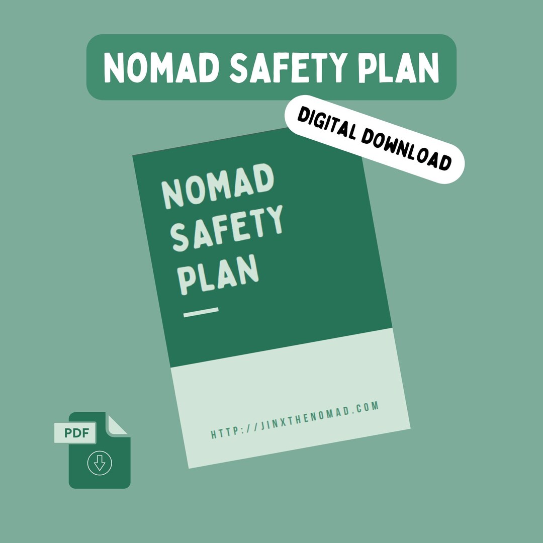 Nomad Safety Plan, Emergency Preparedness Worksheet, Printable Crisis ...