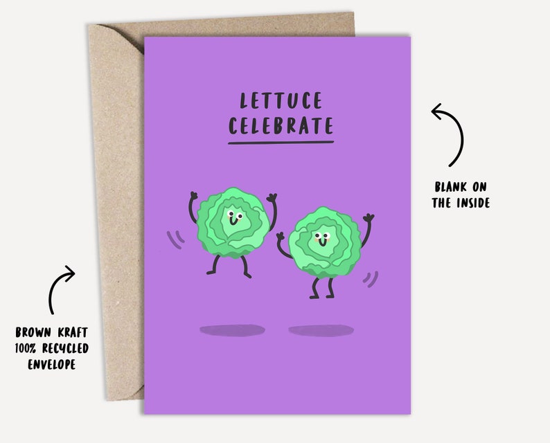 LETTUCE CELEBRATE Happy Birthday Card Birthday Cards for Her Boyfriend ...