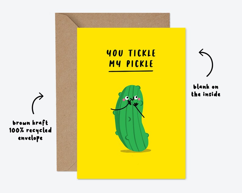 Funny Pickle Anniversary Card – You Tickle My Pickle - Etsy Canada