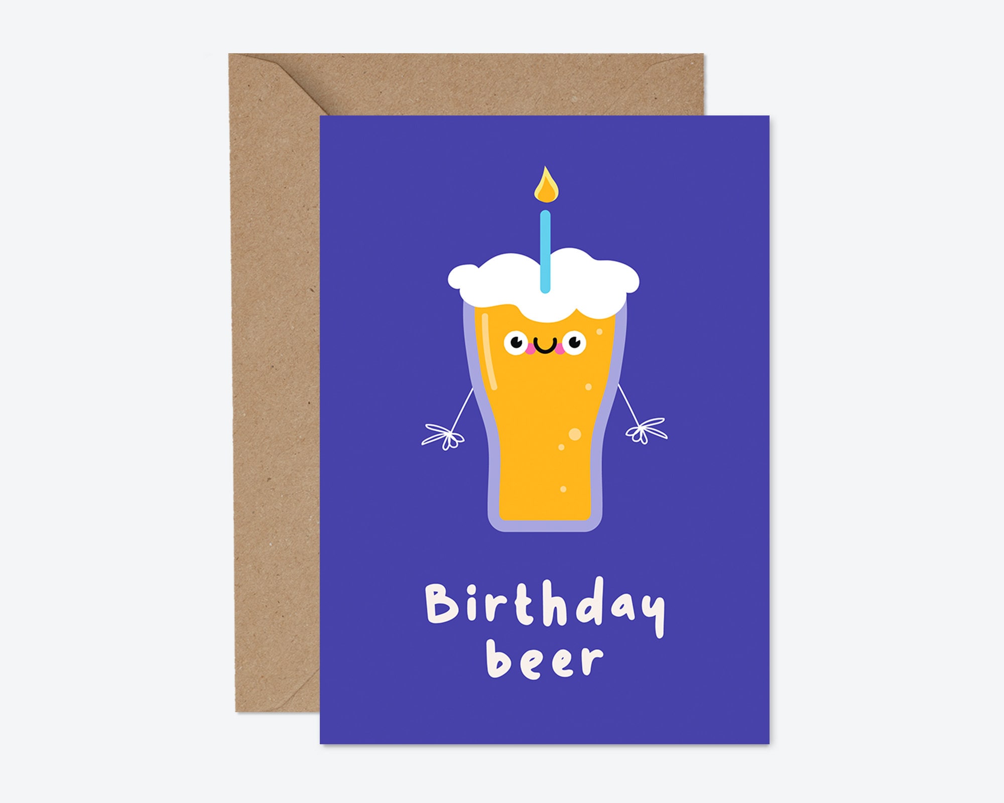BIRTHDAY BEER - Happy Birthday Card - Card for Him - Beer Card ...